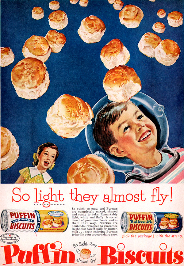 Say Hello Spaceman Puffin Biscuits Advert 1956 