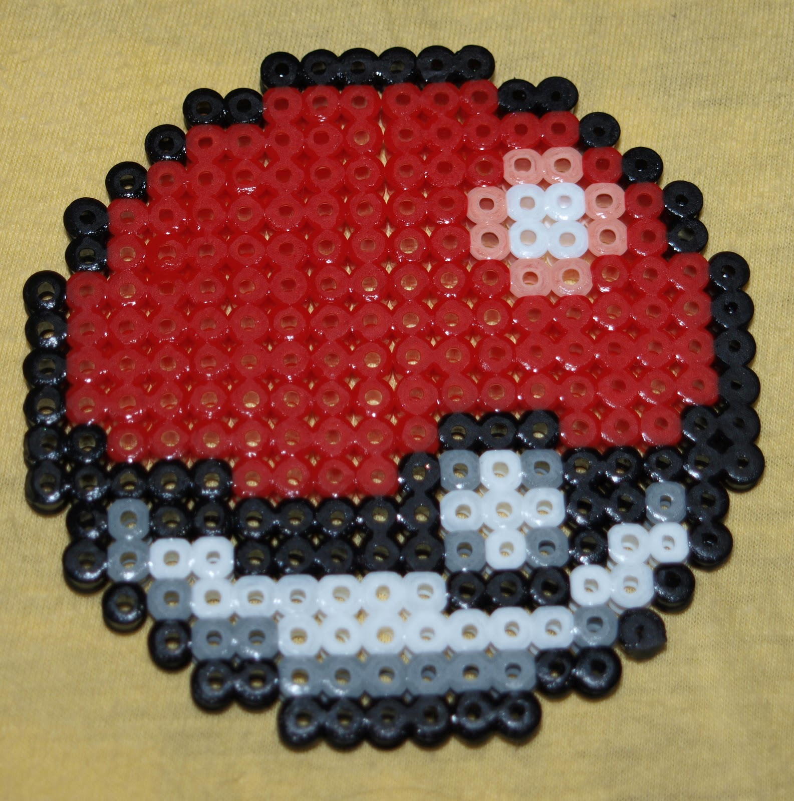 Heart Hama Beads: Pokéball #3
