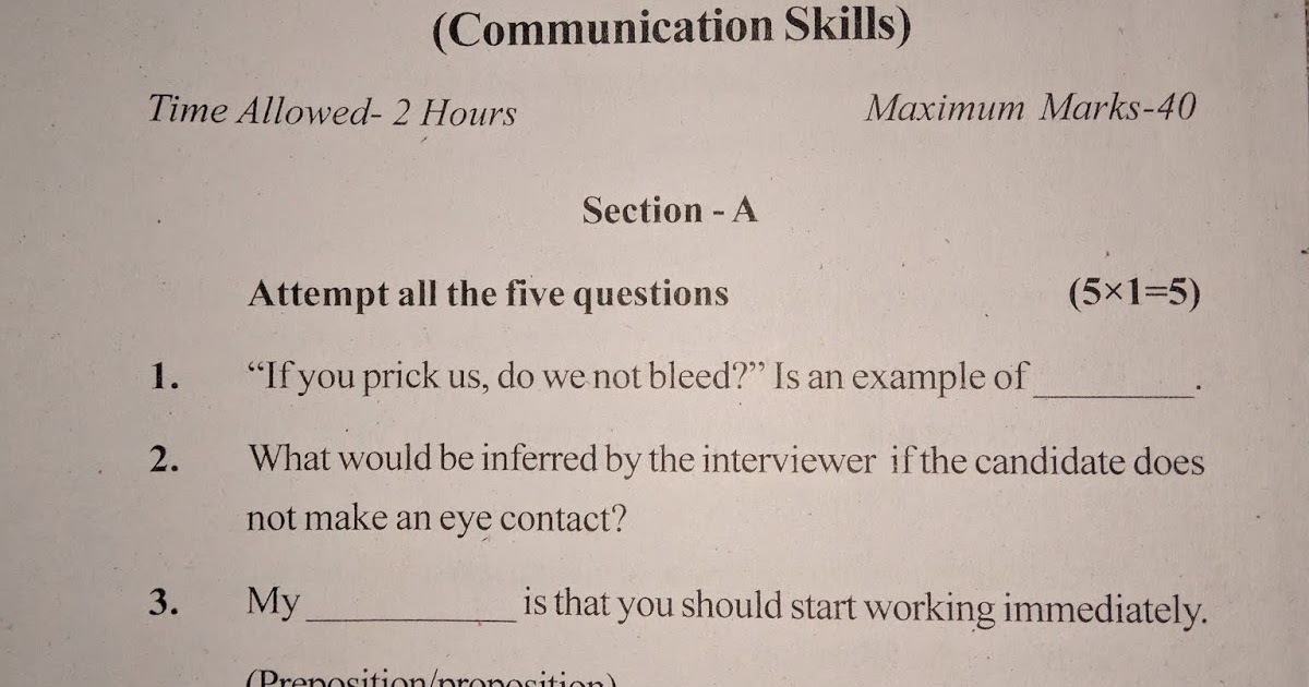 News Hub: Communication English Previous year Question paper Semester 1 ...