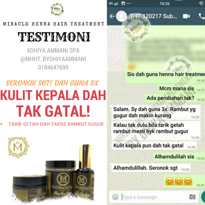 KENAPA POWER SANGAT TESTIMONI RAWATAN RAMBUT BY DHIYA AMMANI SPA NI???