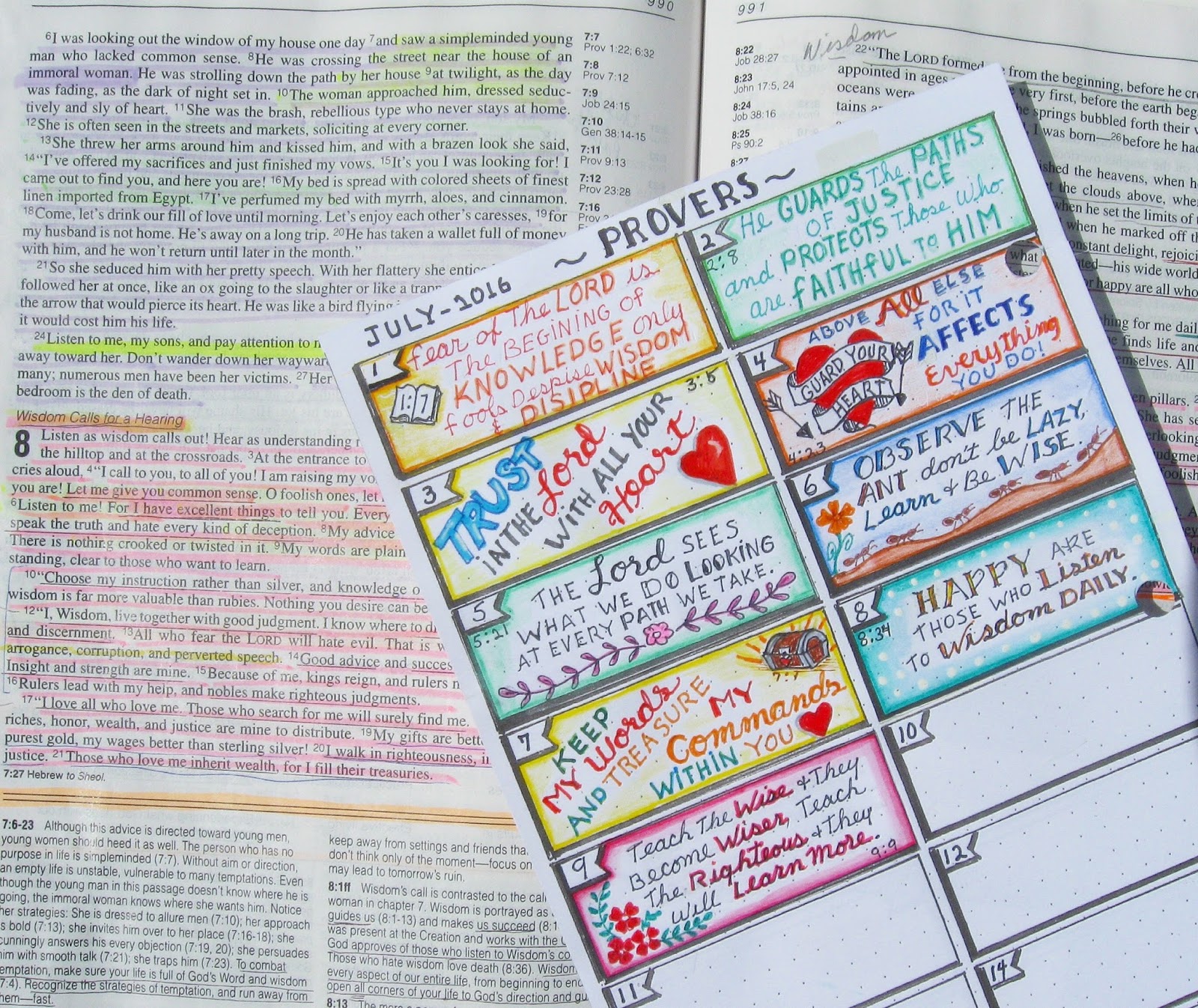 A Palette Full of Blessings: scriptures and journaling