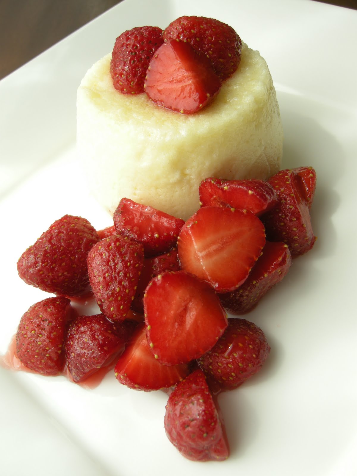 Mary Mary Culinary: Lemon-buttermilk sponge pudding with strawberries