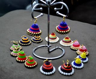 imprints handmade: Traditional jhumkis using paper-quilling