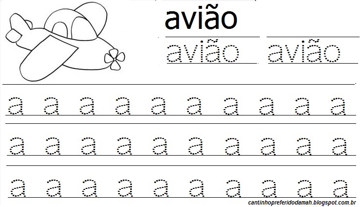Meu Cantinho Preferido: Treinando a letra de imprensa minúscula