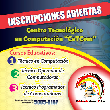 Inscripciones Abiertas ~ Centro Tecnológico en Computación "CeTCom"