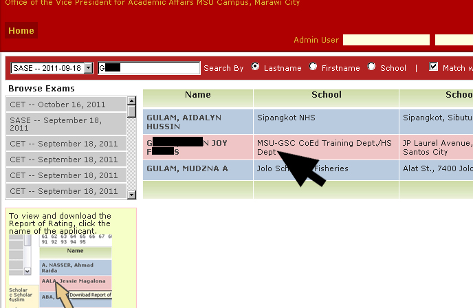 MSU SASE 2012: Know your scores - akosiRABSKY