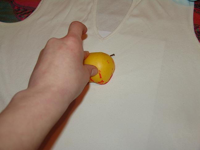 101bricolaje: Tricou pictat cu mere