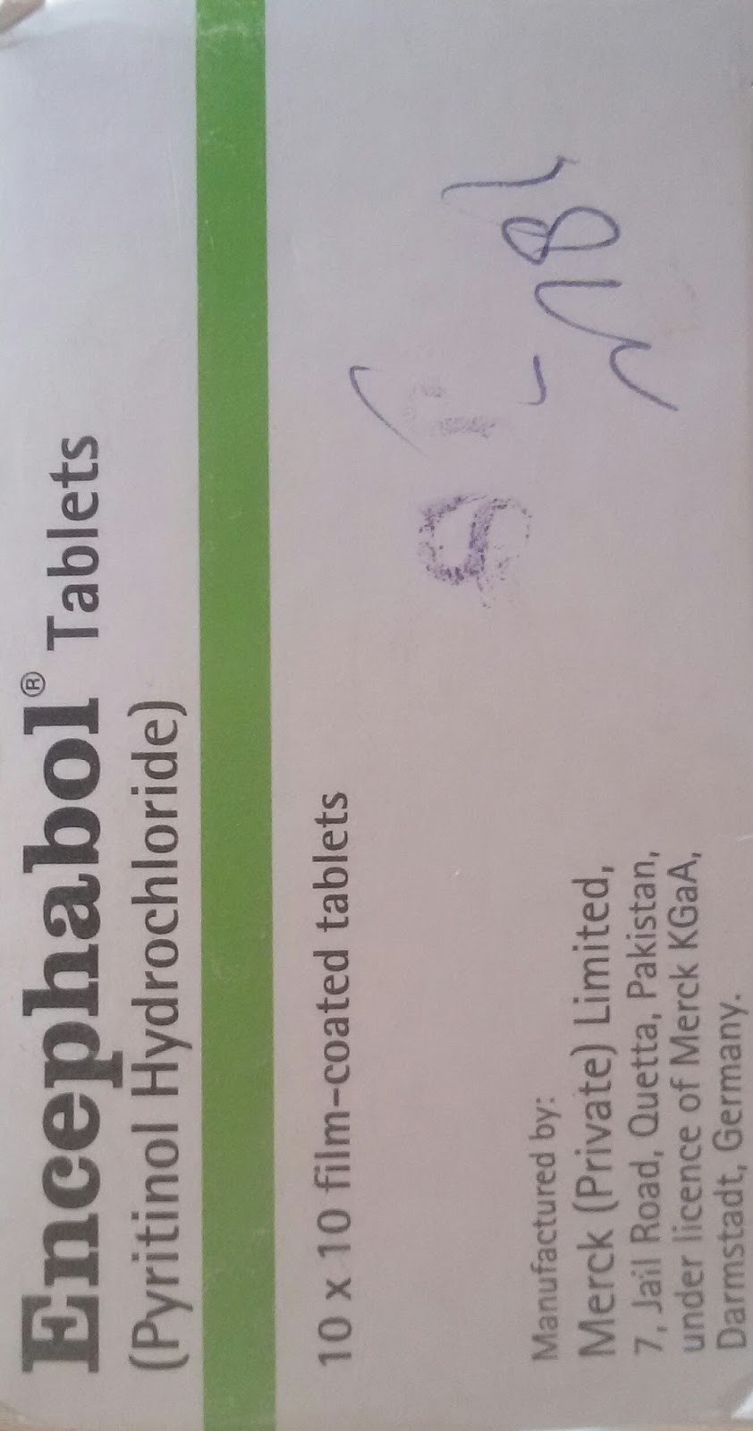 Medicine Guide: Encephabol Pyritinol HCL tablets and syrups by Merck