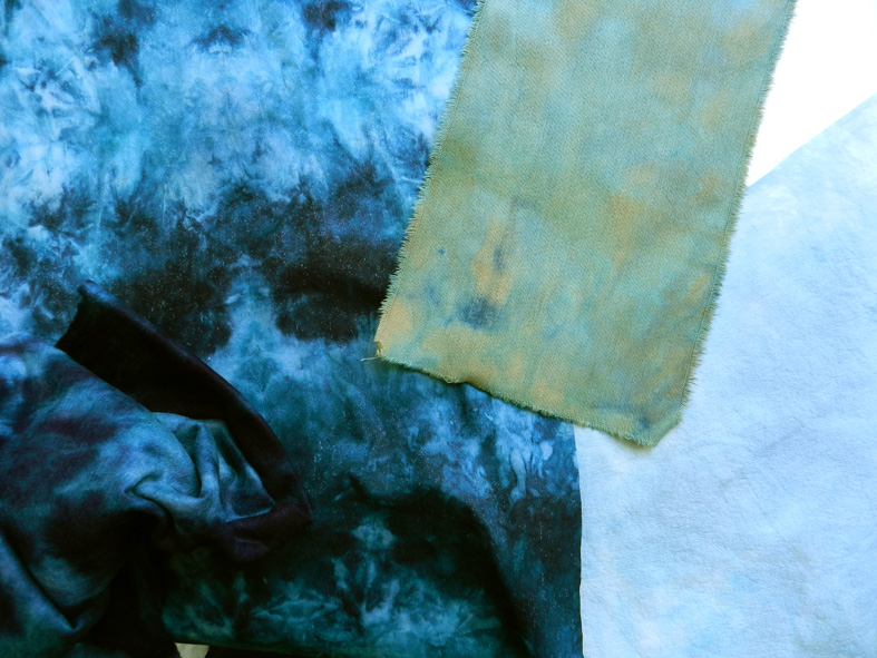 MIXED MEDIA: Snow Dyeing Results