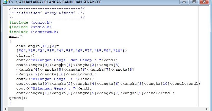 Catatan Kuliah: membuat program bilangan ganjil dan genap pada fungsi ...