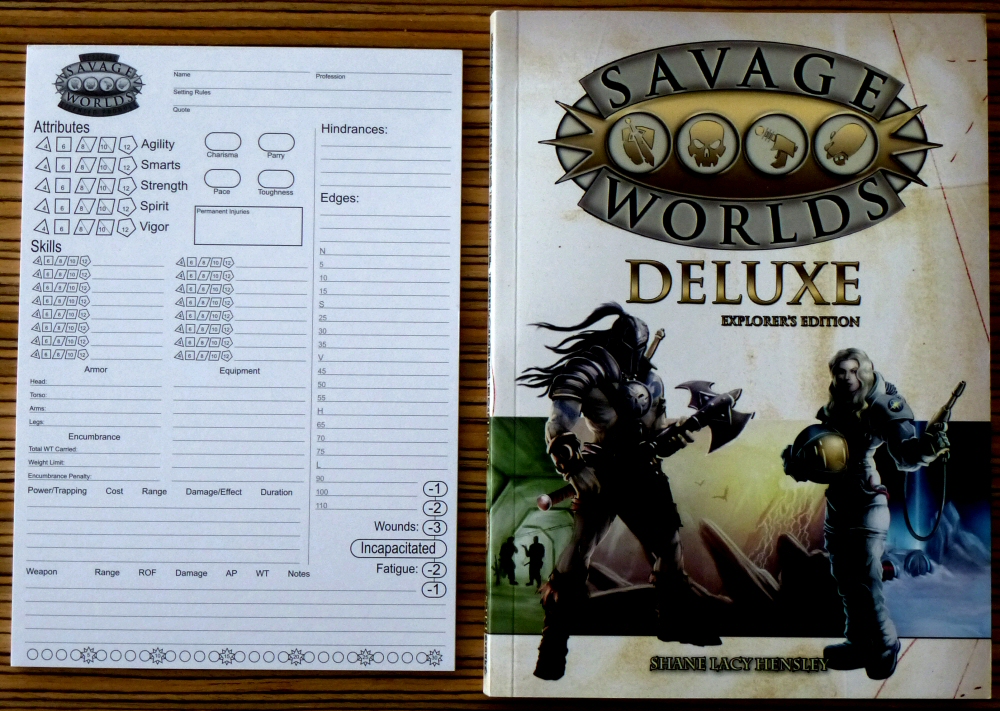Oubliette Magazine: Savage Worlds Character Sheet Pads now on Sale