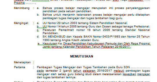 Contoh Format Sk Dan Surat Kiprah Untuk Guru Revisi Terbaru - belajar ...