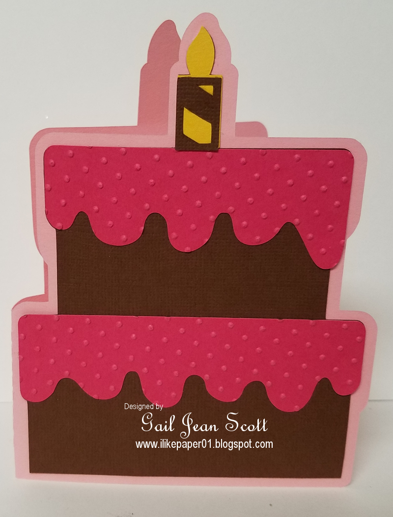 I Like Paper: Cake Shape Card