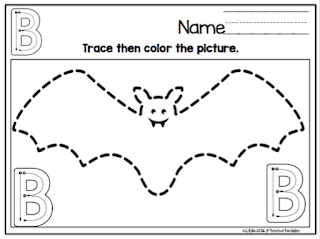 Halloween Trace and Color Pictures Easy ~ Preschool Printables