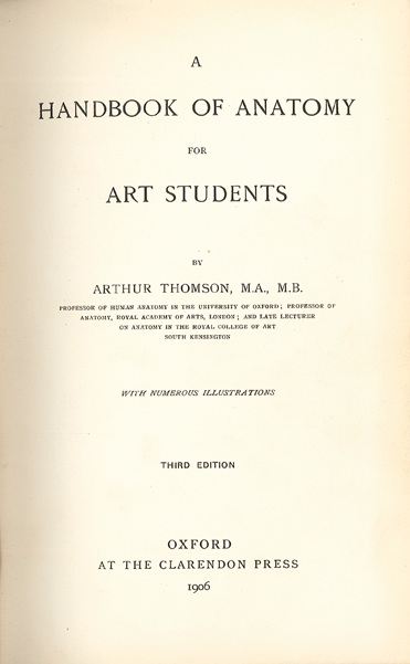 Research of Artistic Anatomy: Arthur Thomson "A HANDBOOK OF ANATOMY FOR ...