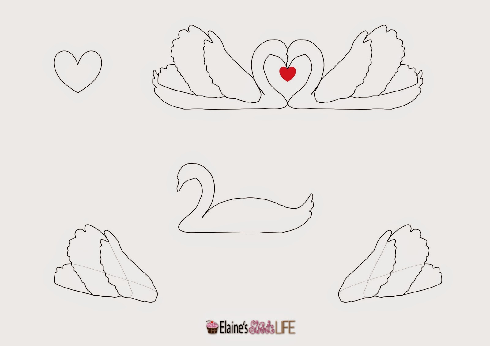 Elaine's Sweet Life: Romantic Swans Valentine Cake {Video Tutorial}