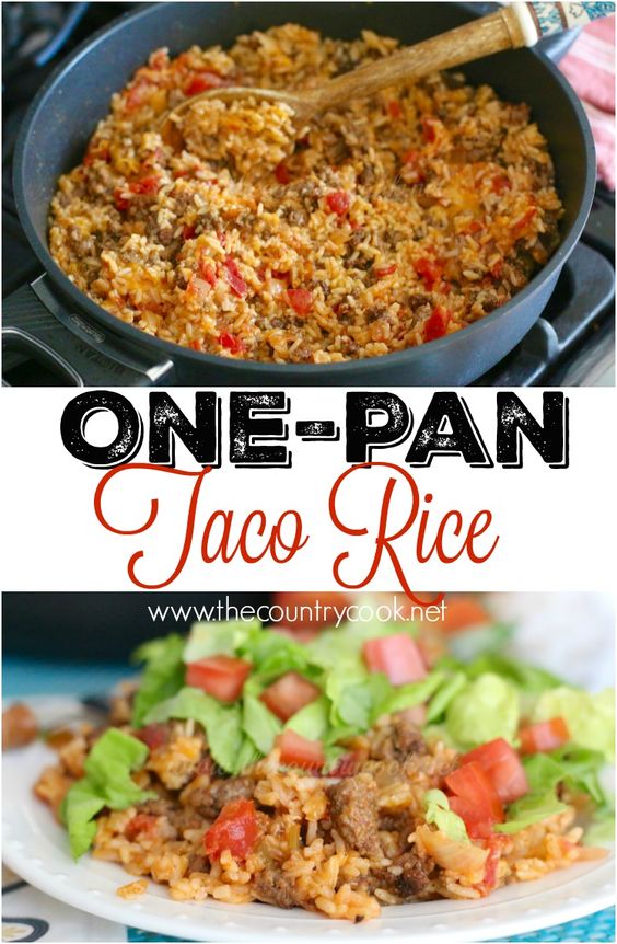 One-Pan Taco Rice Dinner - Word to Your Mother Blog