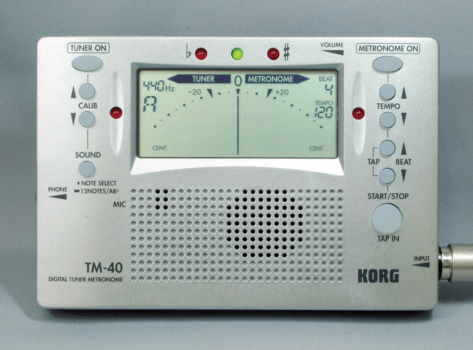 Roger Kung 的網誌: 免費線上節拍器 / Korg TM40 電子調音拍子機 Digital Tuner Metronome