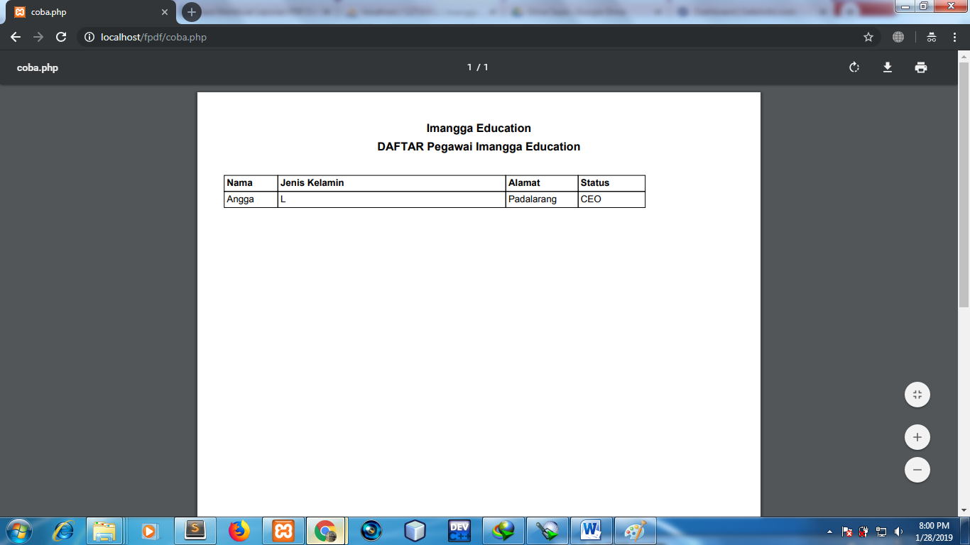 Cara Membuat Laporan PDF Dengan PHP - Imangga Cara Membuat Laporan PDF Dengan PHP - Imangga