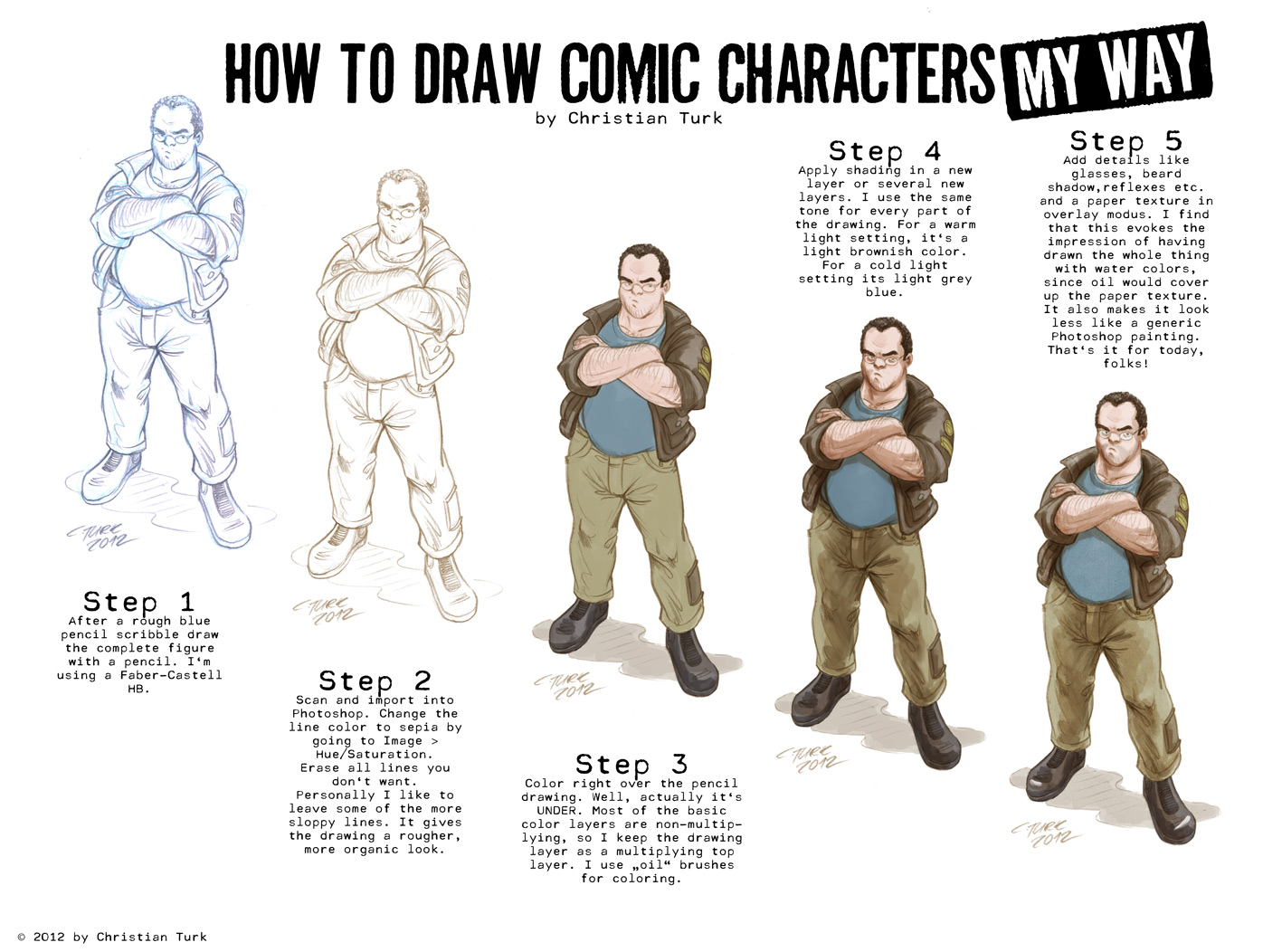 Christian Turk How To Draw Comic Characters My Way