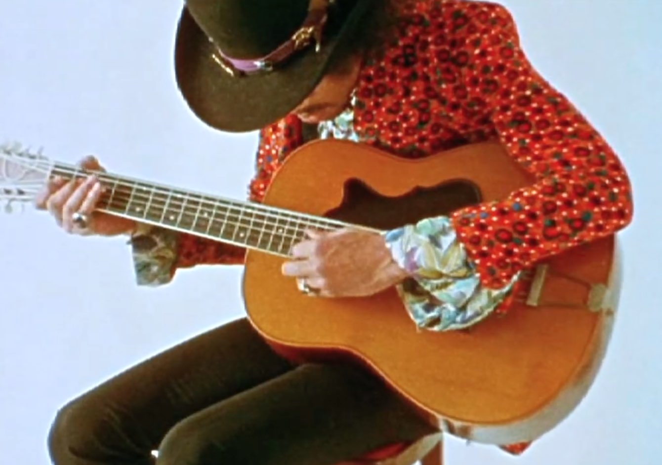 Jimi Hendrix with his 12 string acoustic guitar – M & S | Ultimate High ...