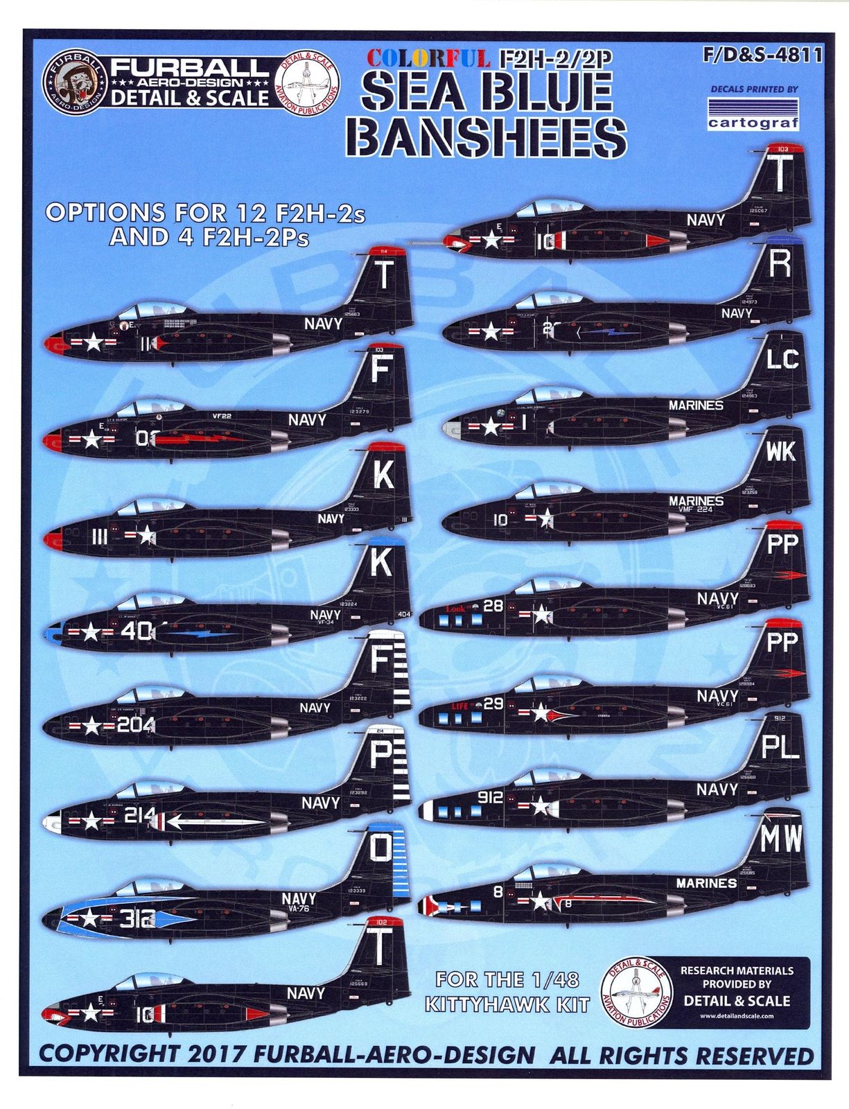 Oldsarges Aircraft Model blog: FH2 Banshee 1/48 decals