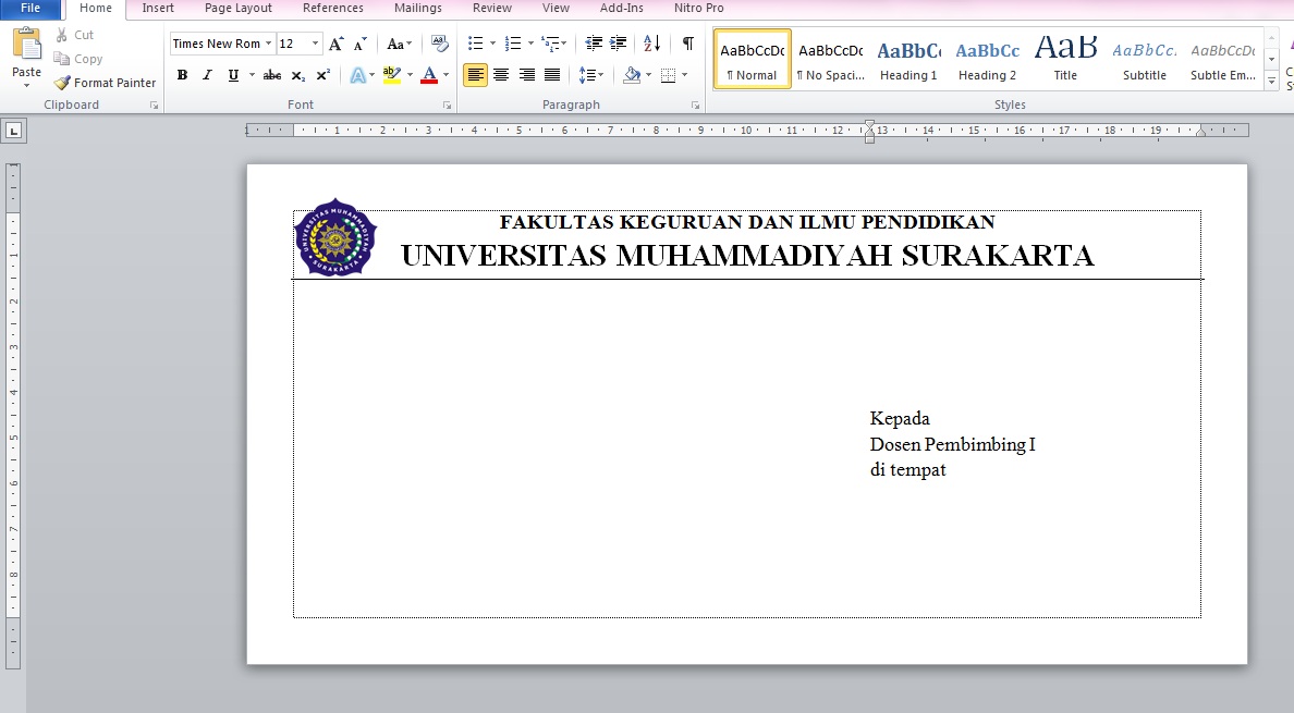 Cara Membuat Template Amplop untuk Acara Formal dengan MS WORD | Tukang ...