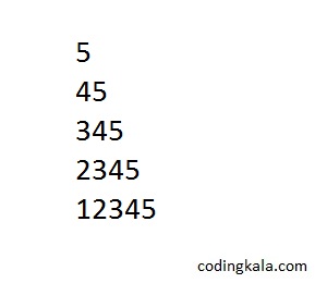 Number Pattern 49 - Pyramid pattern in C programming - prograwing.com