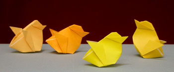 Mundo FiLi: Gallina con pollitos en origami o papiroflexia