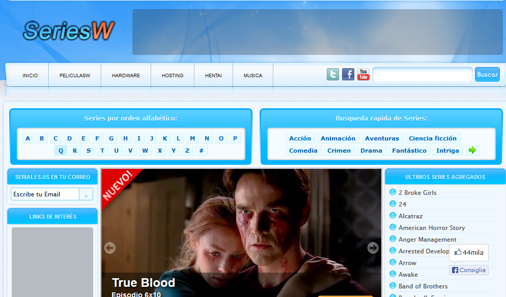 TV y Radio en Internet: Series Warez