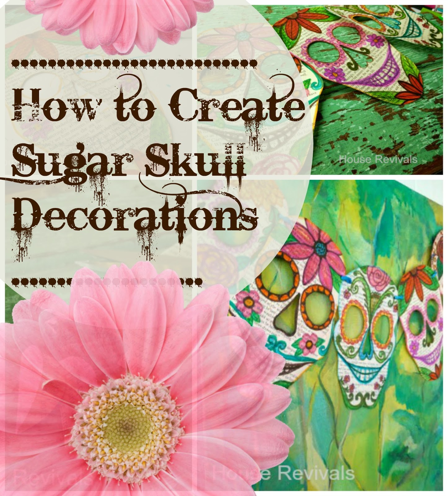 I made my sugar skulls into an All Souls Day bunting, but you can use ...