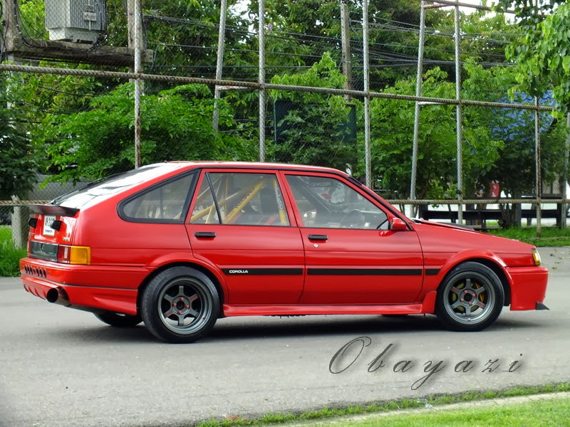 TOYOTA COROLLA AE82 สีแดง แต่งสวย แถวๆ ราชบุรีครับ... ~ แต่งรถยนต์