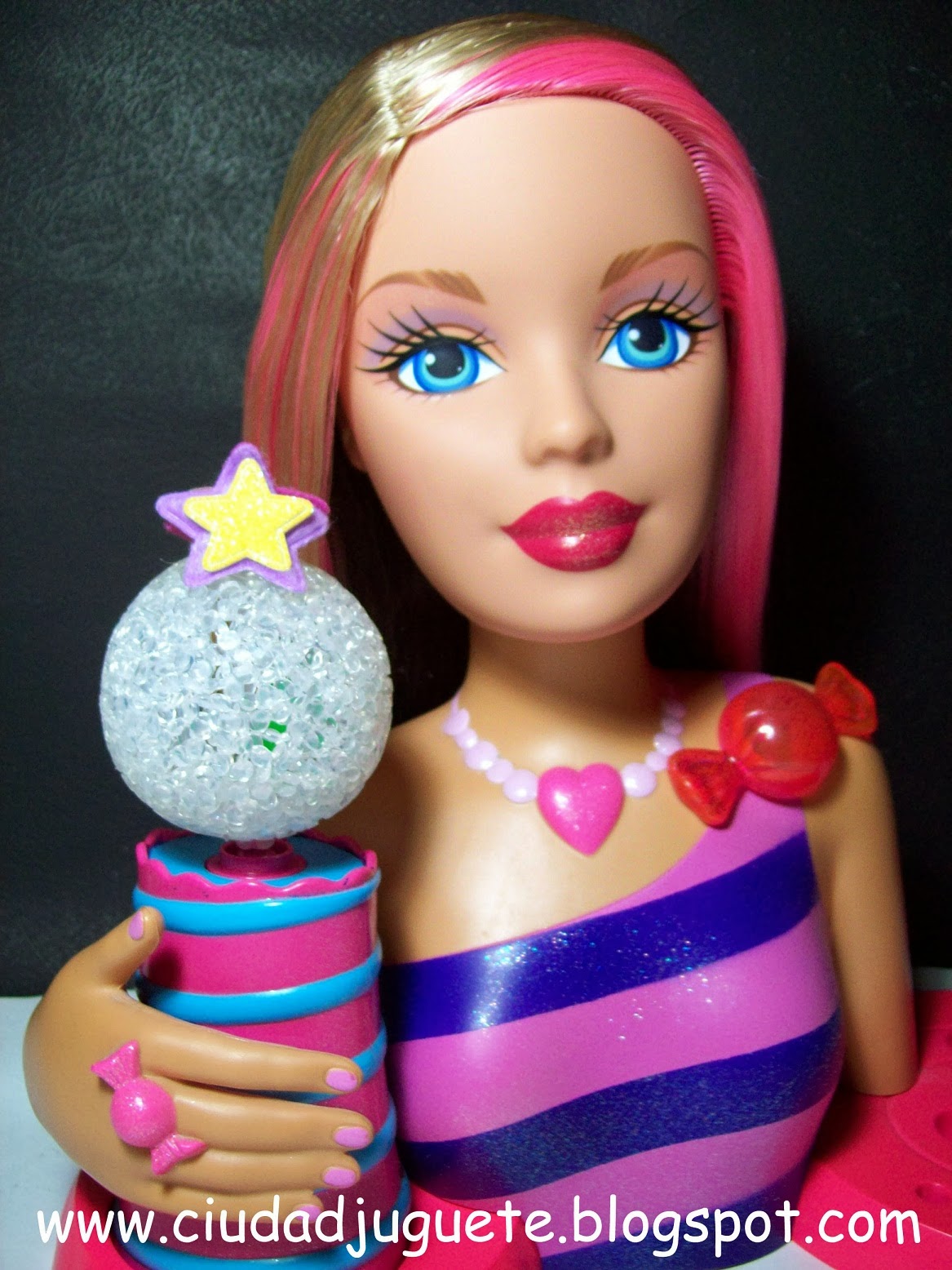 ToY CiTy : Barbie Candy Glam Style Station Styling Head Playset ...