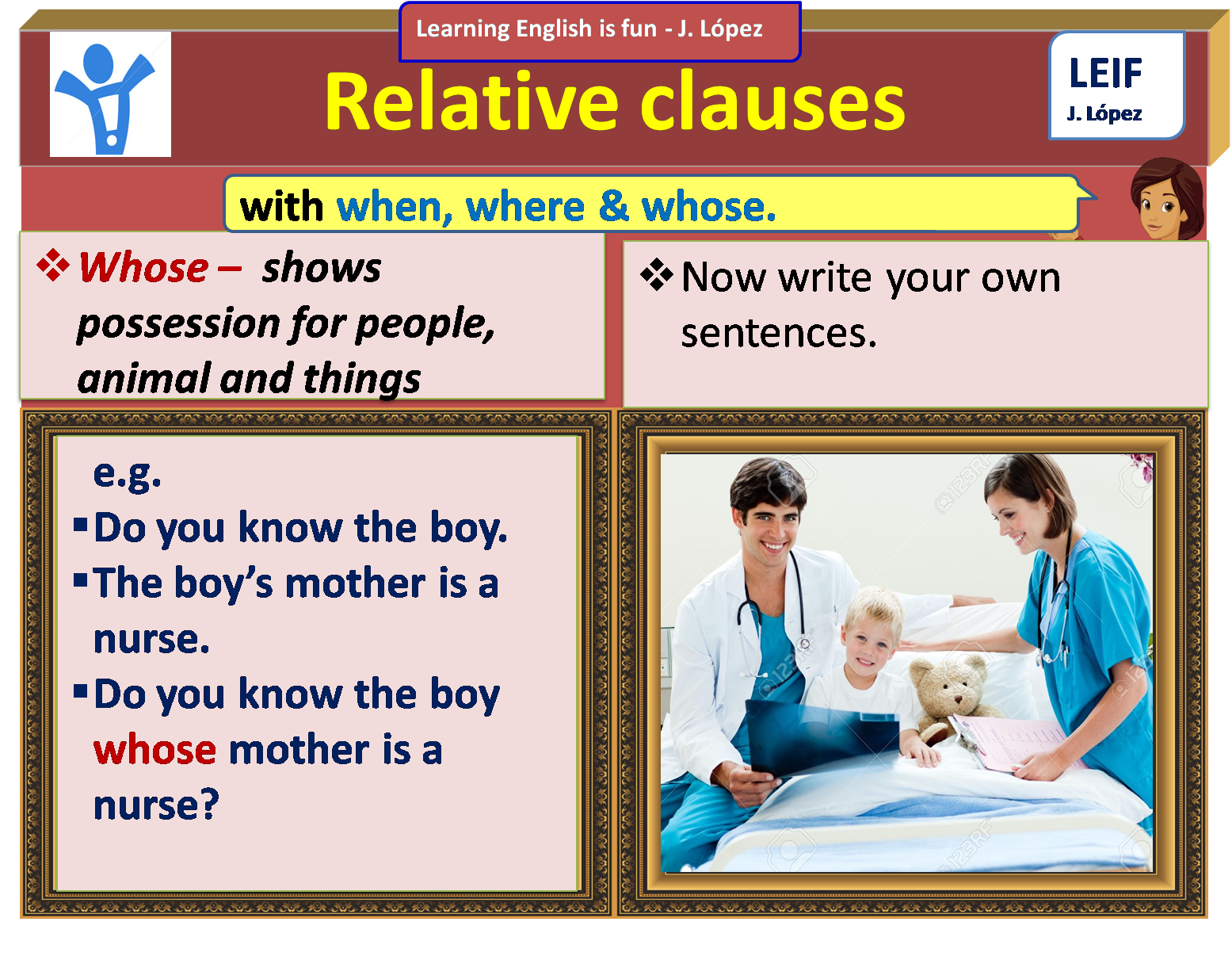 High Intermediate Level : Unit 11 - Relative clauses with When, where ...