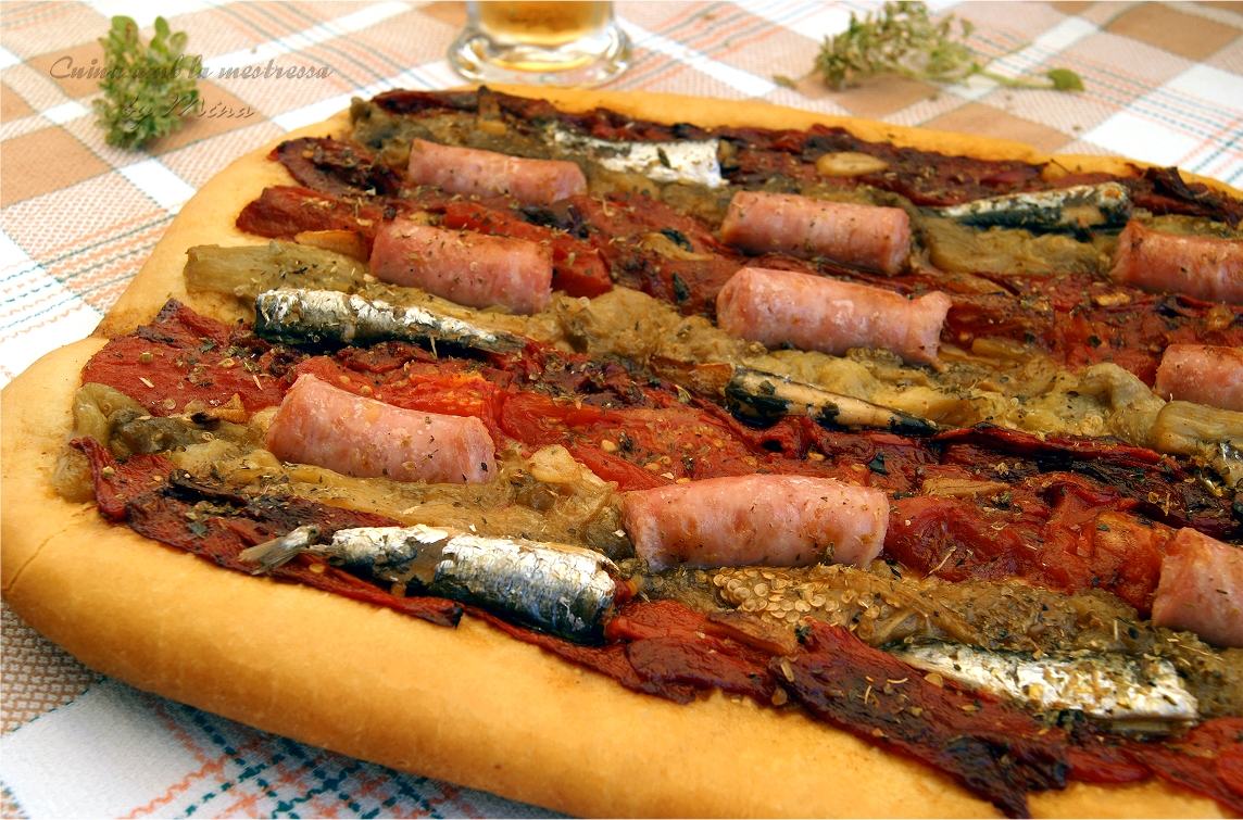 Cocina con Mina: Coca de recapte amb/con escalivada