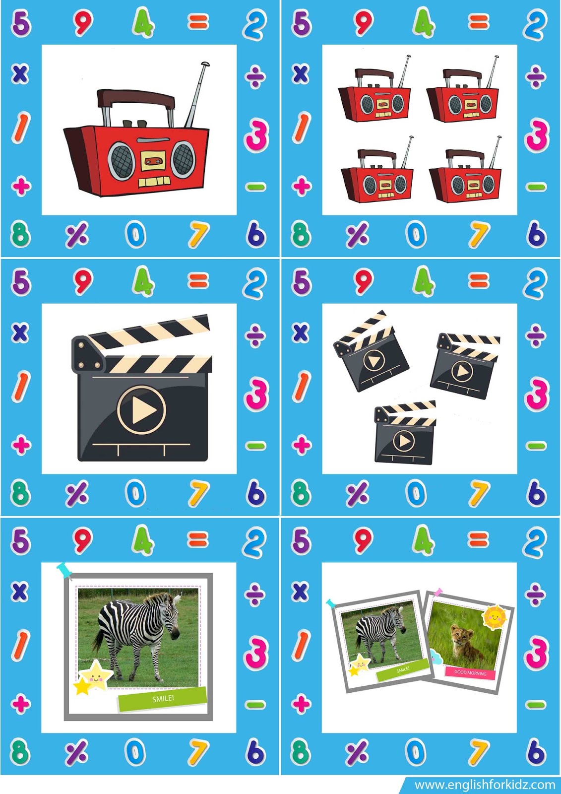 Singular and Plural Nouns Flashcards