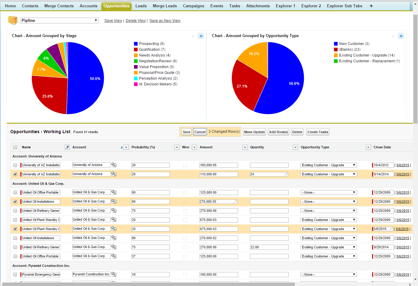 Spreadsheets for Salesforce