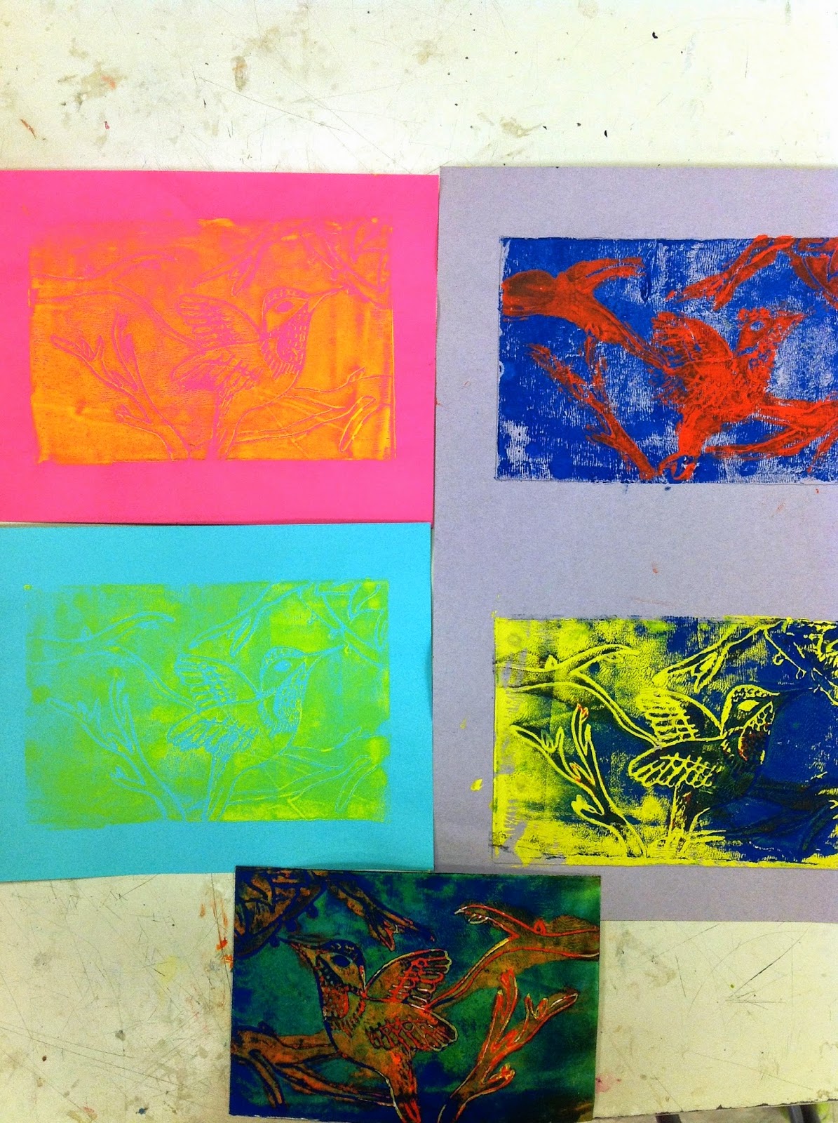 Miss Arty Pants: Complimentary Color Printmaking