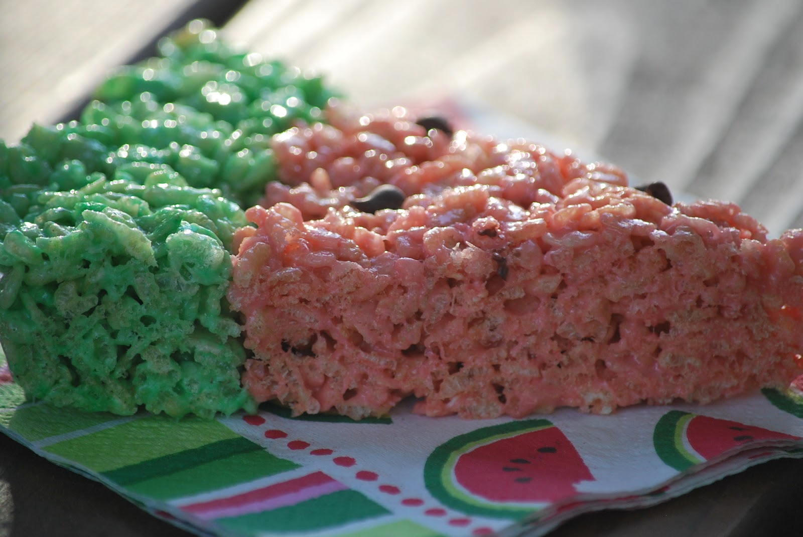 My story in recipes: Watermelon Rice Crispy Treats