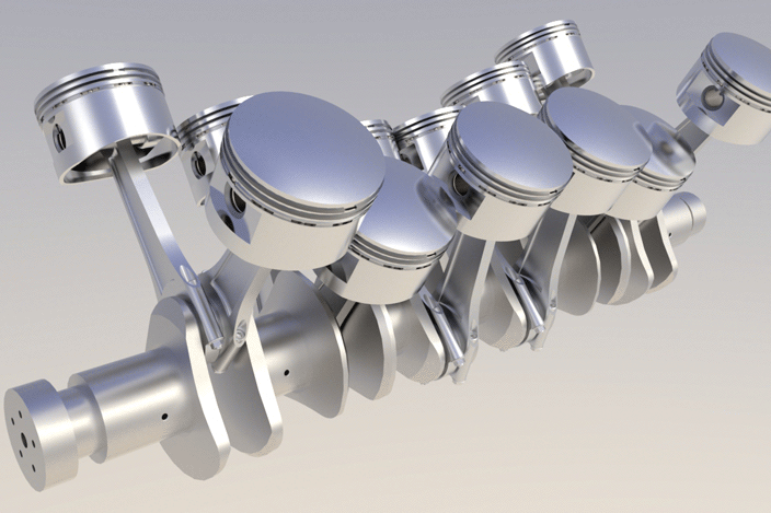 Gráficas animadas de comportamiento de un motor