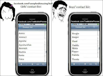 Best Funny and Amazing Pictures: Funny Phone Contact List