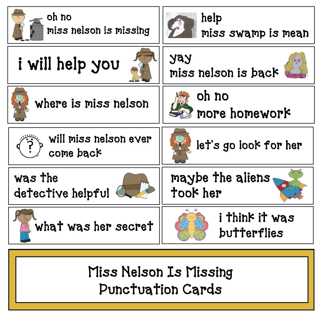 Miss Nelson Is Missing Activities - Classroom Freebies