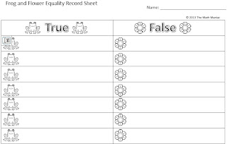 The Elementary Math Maniac: Frog and Flower Equality!