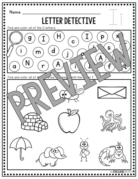 Emily Jane Creates: LETTER DETECTIVE