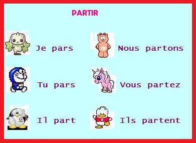 BLOG DE FRANCÉS DE LA E.S.O. (A1): Le verbe PARTIR