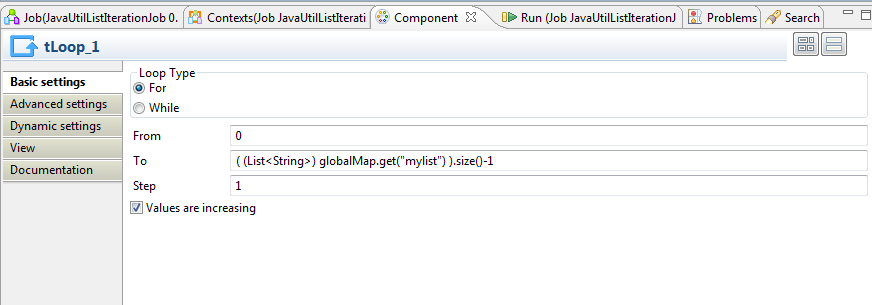Bekwam Blog: Iterating Over a Java Collection with Talend Open Studio