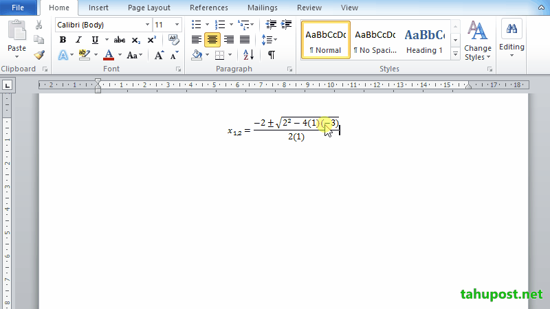 Dasar - Dasar Cara Menulis Rumus di Microsoft Word - TahuPost