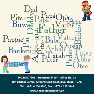 Welcome to House of Translation: Father in Different Languages