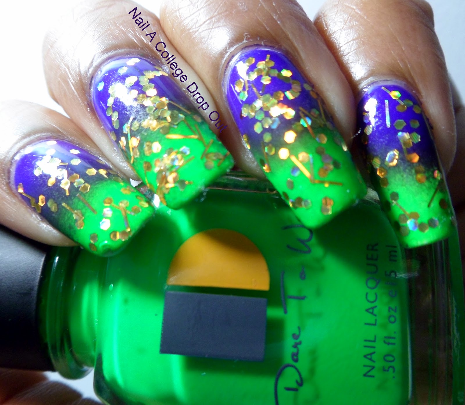 Nail A College Drop Out: Sashay My Way With That Neon Graident!