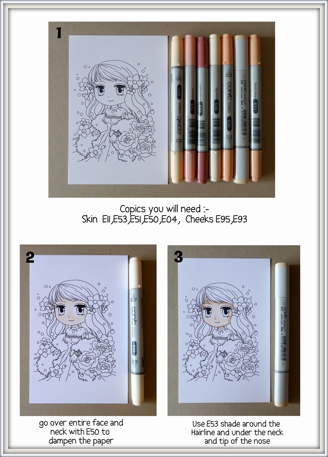 art by miran: Copic Coloring Faces